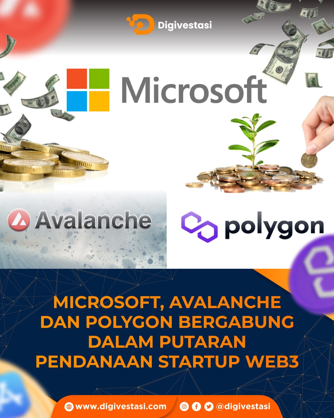 Microsoft, Avalanche dan Polygon Bergabung Dalam Putaran Pendanaan Startup Web3 - Digivestasi
