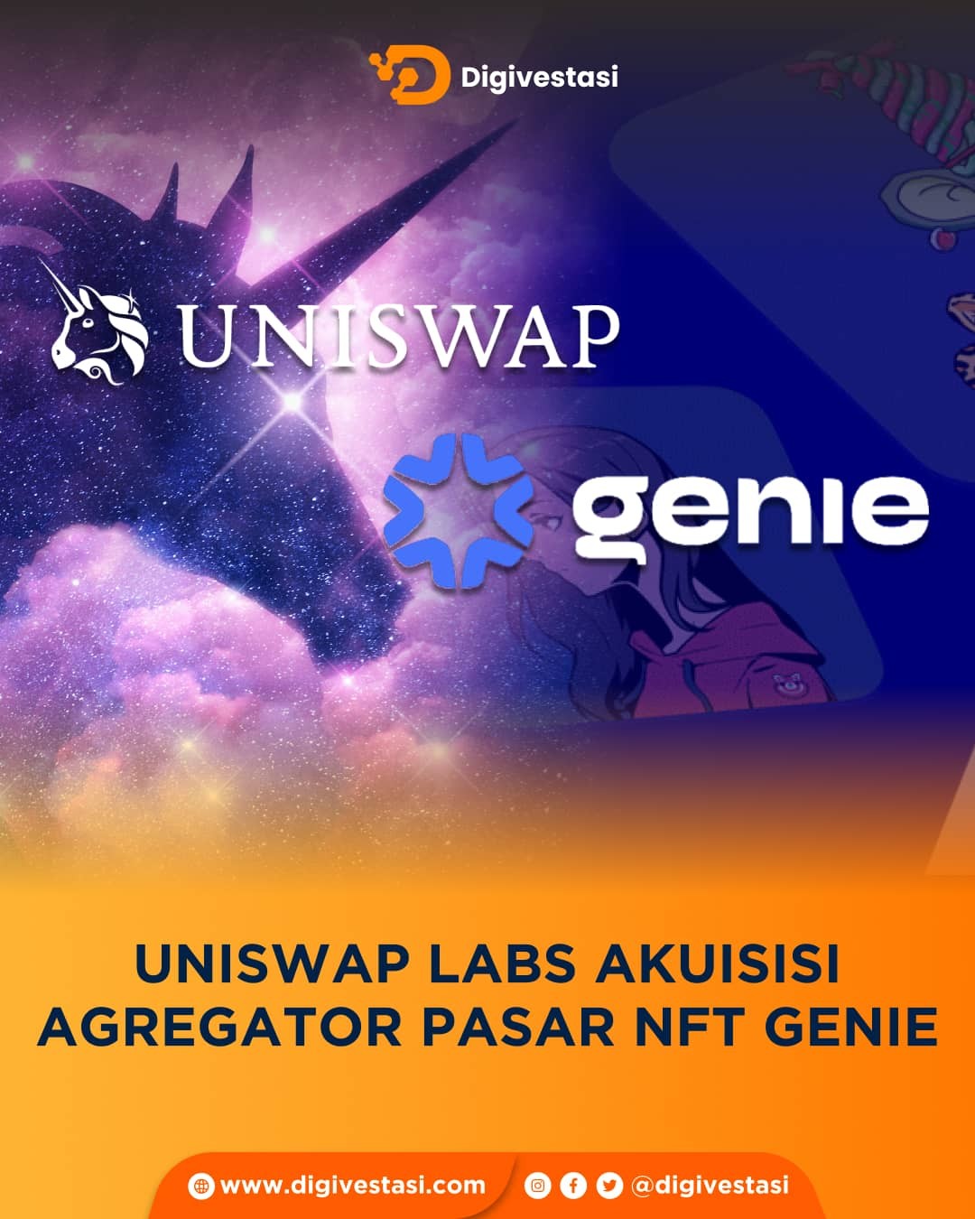 Uniswap Labs Akuisisi Agregator Pasar NFT Genie - Digivestasi